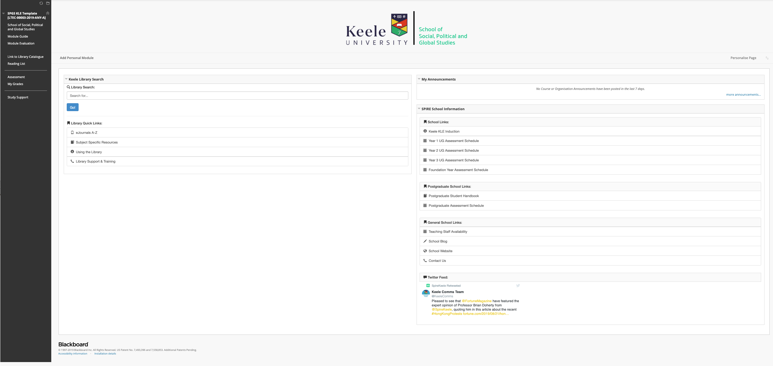 KLE Templates | Keele University